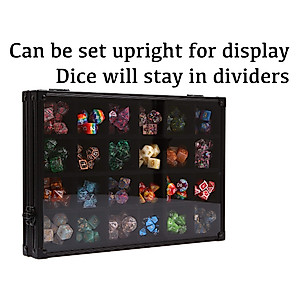 Forged Dice Co. Dice Display Case and Rolling Tray with Removable Divided Dice Tray - Storage Box Holds up to 240 Metal or Plastic Polyhedral Dice Sets - Great for Dice Collectors or RPG D&D Games