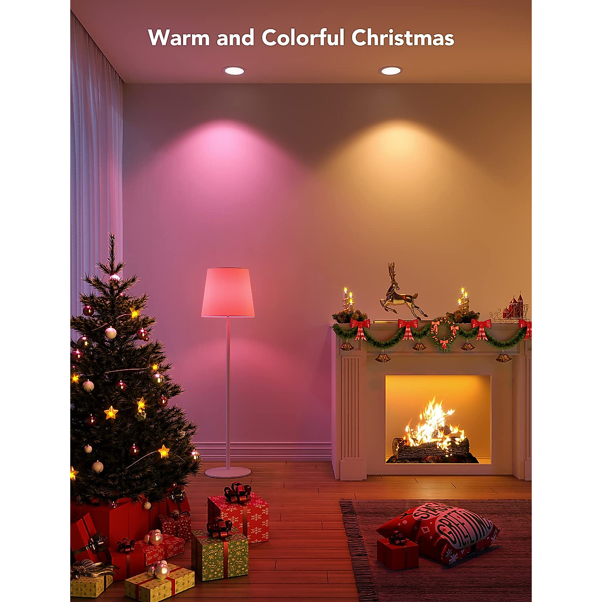 Govee Smart LED Bulbs, Bluetooth Light Bulbs, RGBWW Color Changing Light Bulbs with App Control, A19, E26, Music Sync and 8 Scene Mode for Living Room Bedroom Party, 1 Pack (Not Support WiFi/Alexa)