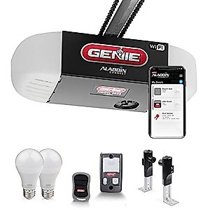 Genie Chain Glide Connect Essentials Smart Garage Door Opener - Reliable Chain Drive Opener With LED Lighting- Works with Alexa, SmartThings, Brilliant Smart Home