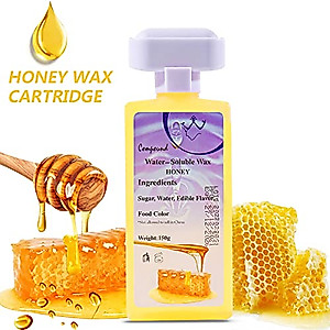 Roll on Wax,Honey Roller Waxing Kit for Women and Men,Roll on Wax Warmer Kit,Depilatory Wax Roller Kit for Sensitive Skin,Roll on Wax Cartridge Refill&Non-Woven Wax Strips for Hair Removal