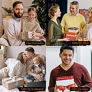 Gifts for Men Dad, Whiskey Stones, Stocking Stuffers, Valentines Day Anniversary Birthday Gift Ideas for Him Boyfriend Husband Grandpa Uncle, Bar Accessories Cool Stuff Retirement Bourbon Presents