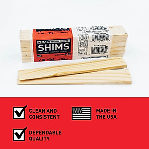 Nelson Wood Shims 8" 12 Pack - Kiln Dried Wood - Set of 2 (Total 24 Shims)