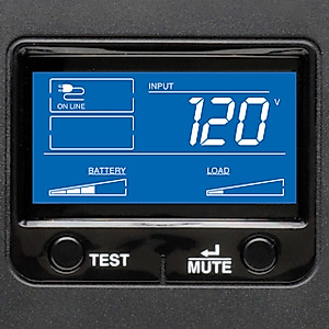 Tripp Lite OMNI1500LCDT 1500VA UPS Battery Back Up AVR LCD Display 10 Outlets 120V 810W Tel & Coax Protection USB, 3 Year Warranty & $250,000 Insurance, Black