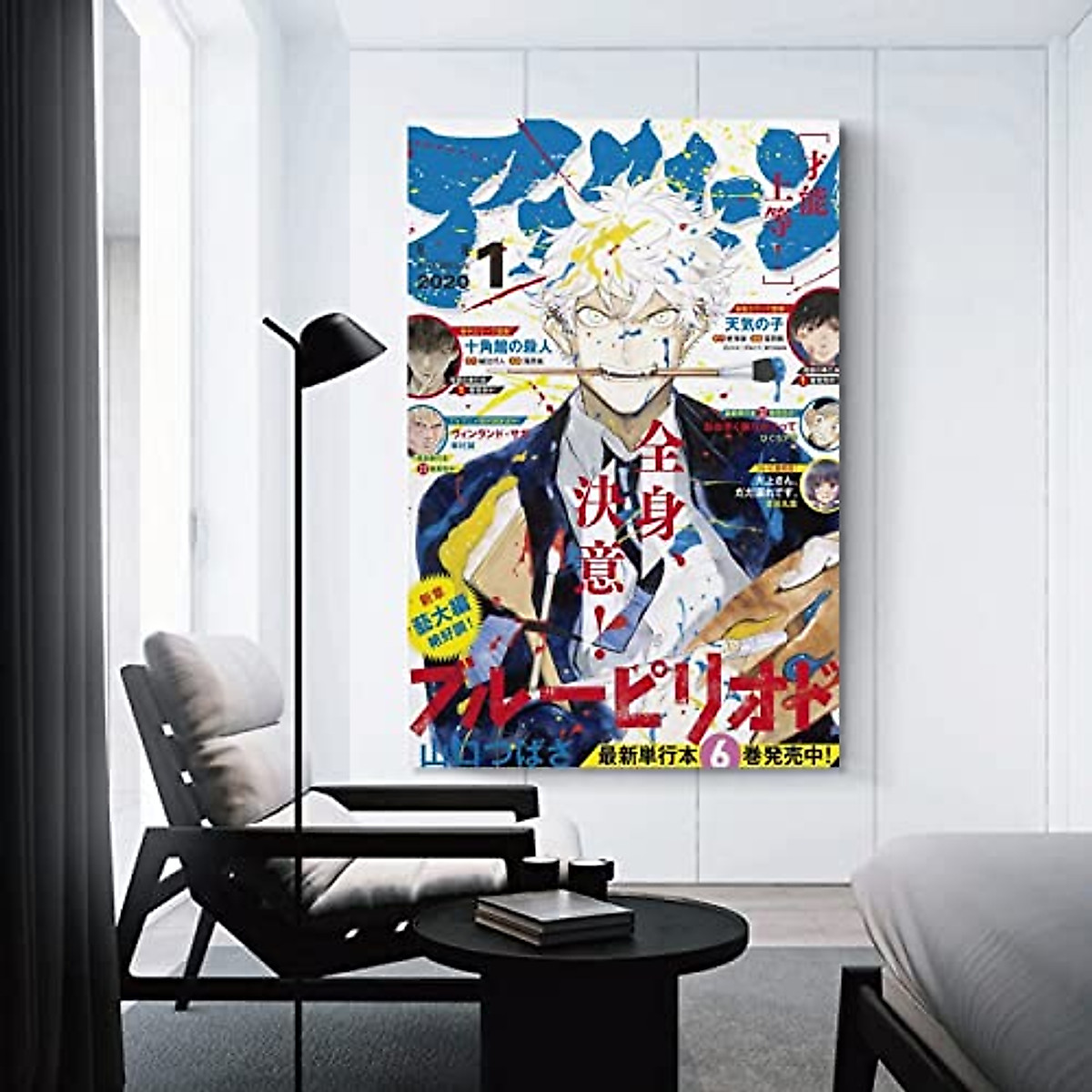 AOMACA Anime Poster Blue Period Kawaii Anime GirlCanvas Painting Wall Art Poster for Bedroom Living Room Decor08x12inch(20x30cm)