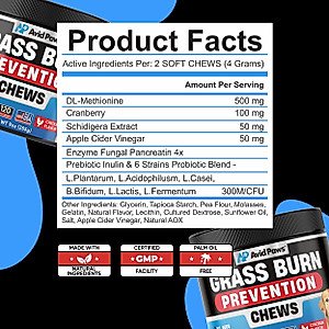 Dog Urine Neutralizer for Lawn - Green Grass Dog Chews Helps Lawn Burn from Dog Urine - Dog Pee Grass Neutralizer - Grass Savers for Dog Urine - Dog Rocks Alternative - Urinary Tract & Bladder Support