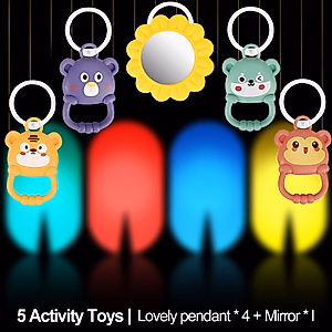 BIBIELF Baby Play Mat, Kick Play Piano Activity Gym Mat with Musical Light Activity Center & Play Piano, Baby Early Development Toys Gift for Newborn Infants Toddlers