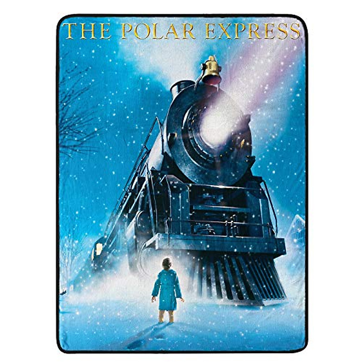 The Polar Express Christmas Train Engine Wonder Fleece Super Plush Throw Blanket 46" x 60" (117cm x 152cm)