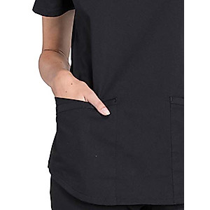 CHEROKEE Workwear Professionals Women Scrubs Top V-Neck WW665, L, Black