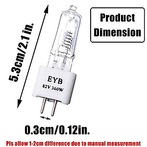 Wadoy EYB 82V 360W Projector Bulb 4 Pack RSE-57 Compatible with Apollo 15000 15002 15009 A1004 A1005 AL1004 AL1005 Overhead Projector Bi-Pin Based Stage & T3.5 Bulb