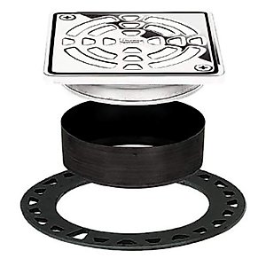 Schluter Kerdi-Drain Grate Kit, 4" Chrome
