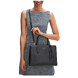 Kate Spade New York Rowe Medium Top Zip Satchel Crossbody Bag Black