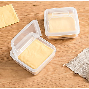 2 Pack-Plastic Cheese Storage Containers with lids airtight Keeps Cheese Fresh and Delicious Cheese Container for Fridge