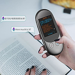VIBY Smart Voice Translator Device 40 Languages 2.4 Inch Touchscreen Rechargeable F1A with Camera (Color : D)