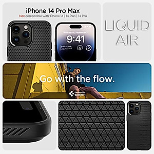 Spigen Liquid Air Armor Designed for iPhone 14 Pro Max Case (2022) - Matte Black