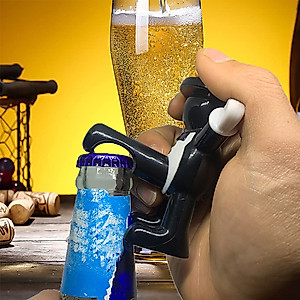 2 Pack Gentleman Bottle Openers, Unique Beer Beverage Bottle Opener for Home, Bar and Restaurant Per Box(Metal)