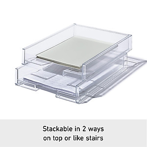 Like-It │MX-18 │Portrait File Tray │Stackable File Tray │10.24" × 13.31" × 2.44" | Clear │