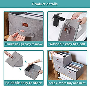 SLMT Customizable Wardrobe Clothes Organizer for Folded Clothes, Large Jeans pants organizer for closet, Drawer Organizers for Clothing, Storage Bins for Bedroom (2 PACK)