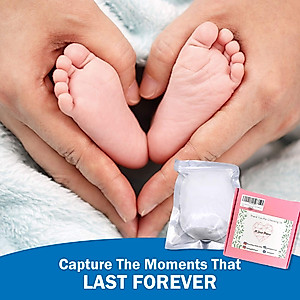 Air Dry Clay 150g Baby Footprint and Handprint Kit Imprint Impression Keepsake Maker, Non-Toxic Clay, Large Clay,Food Grade Clay,Ultra Light & Soft Foam Modeling Dough Ideal Baby Gifts, DIY Art Craft