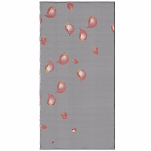 Evolur Home Aurora Pink Petals Nursery Rug 55"x31.5" in Pink and Grey