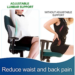 Lumbar Support Pillow for Sleeping Memory Foam Pillow for Back Pain Relief,Side, Back,Legs,Stomach Sleepers,Waist Support Cushion Pregnant Woman Hip Knee Spine Alignment Sciatic Nerve (Large Size)