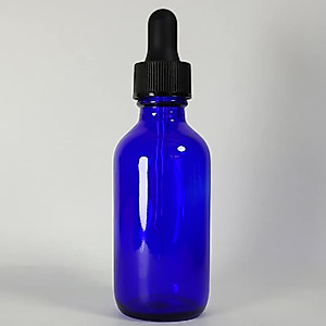 Bioll 60ml (2 oz) Glass Dropper Bottle.Essential Oil Bottle With Glass Eye Droppers.For Lab Chemicals,Alcohol,Sterilize Water,Perfumes Bottles-12Pack (Blue)