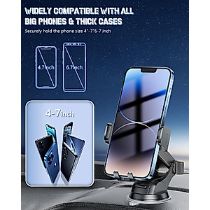Wireless Car Charger, Fast Charging Phone Holder BothLin 3 in 1 Phone Mount Auto Clamping Car Accessories Compatible with iPhone 15 14 13 12 11 Xs XR, Samsung S23 Ultra S22 S21 S20/S10+ S9+ Note 9