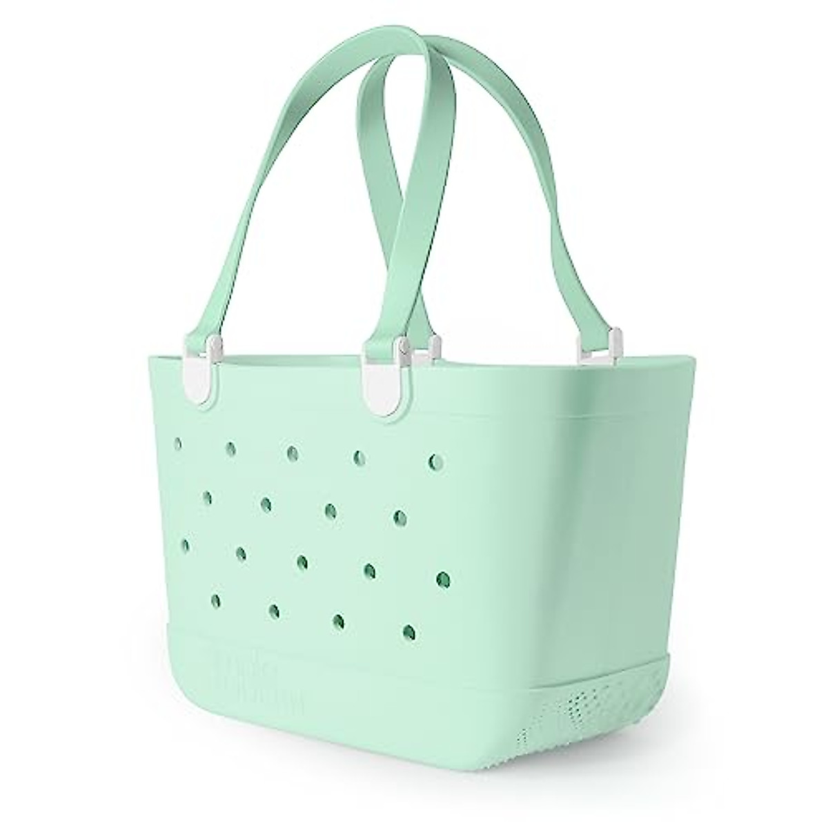 Simple Modern Beach Bag Rubber Tote | Waterproof Large Tote Bag with Zipper Pocket for Beach, Pool Boat, Groceries, Sports | Getaway Bag Collection | Retro Mint