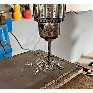 NordWolf 19-Piece Metric HSS M2 Fully Ground Twist Jobber Drill Bit Set, Multi-Drilling Edges Double Flute Tri-Flatted Shank Black Gold Finishing in Heavy Duty Injection Plastic Box, Sizes 1mm to 10mm