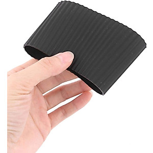 6 PACK Heat-resistant Silicone Nonslip Coffee Cup Reusable Glass Bottle Mug Cup Sleeve for Hot Drinks