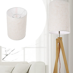 MAGICLULU 1Pcs Linen Lampshade Cylinder Linen Fabric Lamp Shade Natural Linen Lamp Shades for Table Lamp Wall Floor Light
