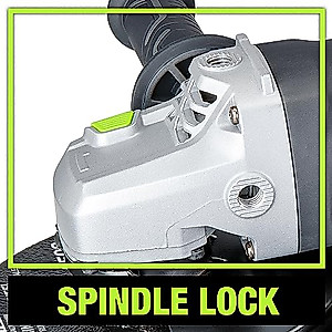 Genesis Angle Grinder 15 Amp 7 Inch 8,500 RPM Corded with 3-Position Side Handle, Wheel Guard and Grinding Wheel and 2 Year Warranty (GAG1570), Gray