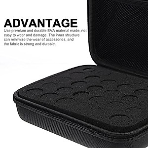 SEWACC Essential Oil Storage Case Travel Carrying Holder Art Craft Organizer Bag for 5ml 10ml 15ml Essential Oil Bottles Black