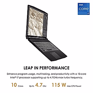 MSI Creator M16 16" Content Creation Laptop: Intel Core i7-12650H RTX 3060 32GB 1TB NVMe SSD, QHD+ 16:10 60Hz 100% DCI-P3, 180-Degree Lay-Flat, Cooler Boost Trinity+, Win 11 Home: Black A12UEV-468