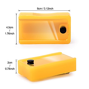 NEWISHTOOL Snap Off Blade Disposal Container Can to Break Utility Knife Blade, Trash Knife Blades Gather by Magnet Safe Storage Bank, Blade Dispenser Yellow Plastic Case with Hanging Clip