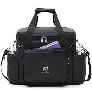 MOJECTO XX-Extra Large Tall Insulated Cooler Lunch Bag (XX-14x12.5x9 In). 1680D Heavy-Duty Polyester, High Density Insulation, Heat-Sealed Liner, Durable Zipper, Multiple Pockets, Metal Buckle.