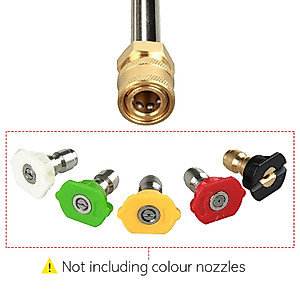 Sooprinse Pressure Washer Wand,Stainless Steel Quick Connect Lance,Replacement Spray Wand,16",5000PSI