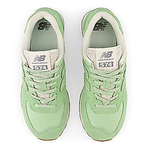 New Balance Women's 574 V2 Plant Café Sneaker, Avocado/Sea Salt/White, 7.5