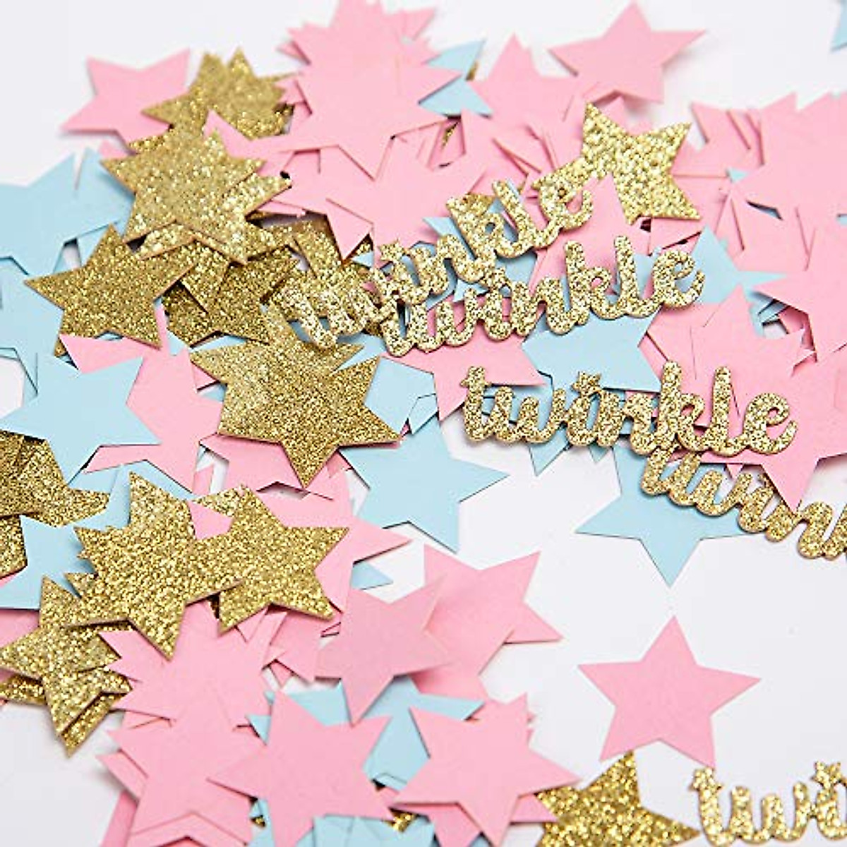 Twinkle Star Glitter Paper Confetti for Baby Shower Gender Reveal Party Decorations Baby Birthday Party Supplies