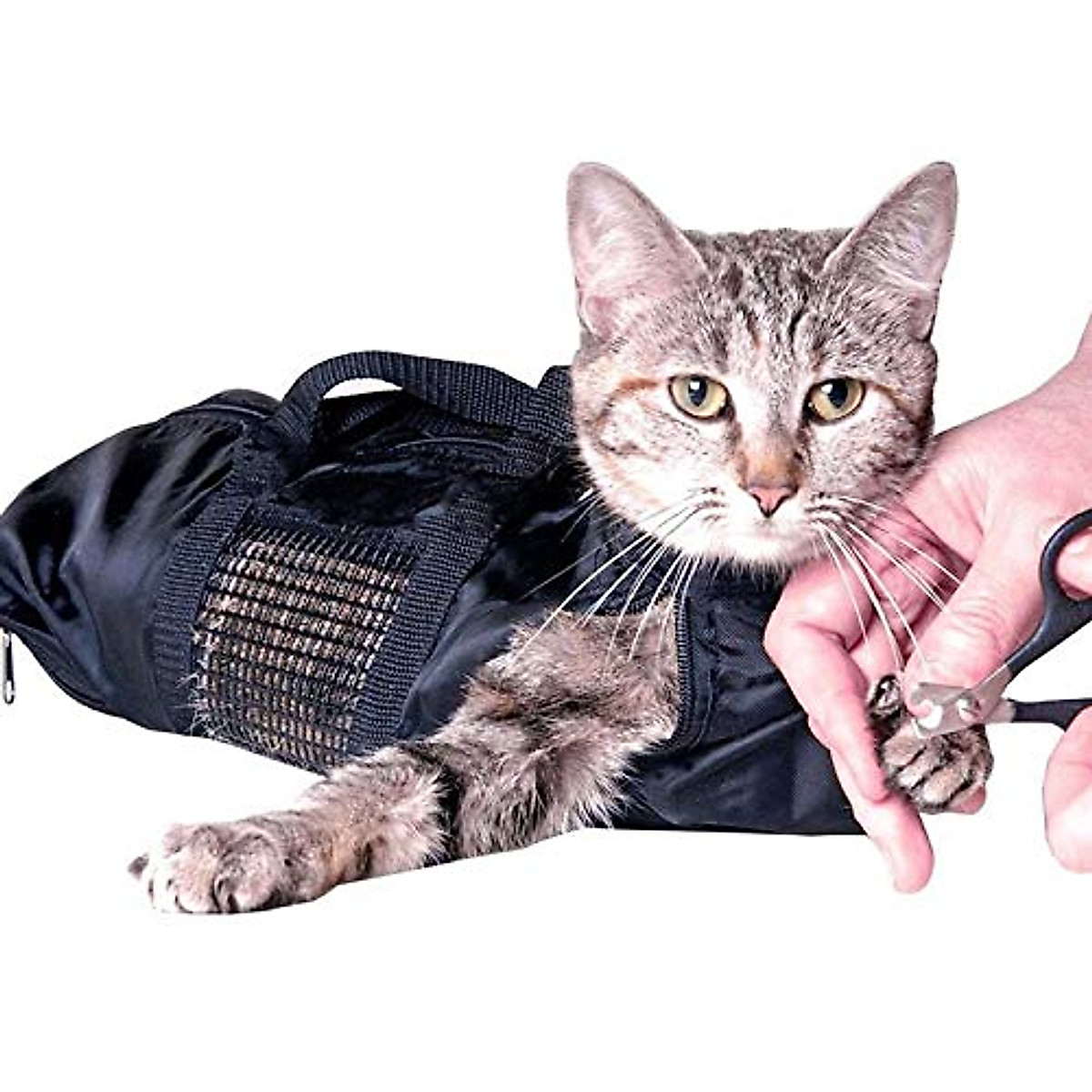 Pet Cat Grooming Bag Cat Carrier Bag Mesh Cat Grooming Bathing Restraint Bag Multifunctional Cat Bag Carrier for Nail Trimming Bathing Examining