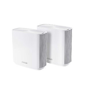 ASUS ZenWiFi AC Whole-Home Tri-Band Mesh System (CT8 2 Pack White) Coverage up to 5,400 sq.ft, AC3000, WiFi, Life-time Free Network Security and Parental Controls, 4X Gigabit Ports, 3 SSIDs (Renewed)