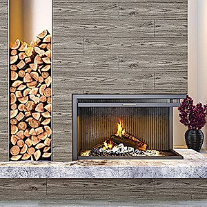 VEELIKE Light Grey Wood Vinyl Plank Flooring Waterproof Wood Grain Peel and Stick Floor Tile 6''x36'' Self Adhesive Grey Laminate Wood Flooring for Bathroom Kitchen Bedroom RV(4-Pack, 6 Sq. Ft.)