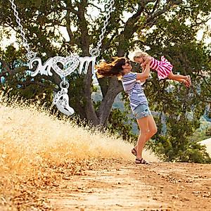 FEELMEM Pregnant Mom to Be Gift New Mom Gift 1 2 3 Baby Feet Footprint Charm Mom Heart Symbol Necklace Gift for New Mother Mommy To Be (Footprint-silve-1)