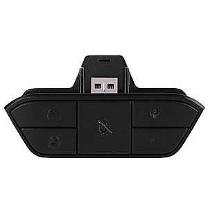 Dustproof Stereo Headphone Adapter for Xbox One, Easily Adjust Volume Balance for Games and Chats, with Game Controls and Stereo Sync, Fits Most Stereo Gaming Headsets with 3.5Mm Audio Jack