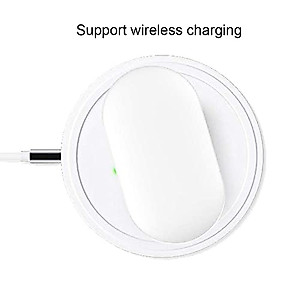Emilydeals Wireless Charging Case Compatible with Samsung Galaxy Buds/Buds Plus, Replacement Charger Case Cover for Galaxy Buds SM-R175 Plus SM-R170 (White)