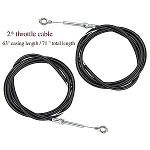 Throttle Cable 8252-1390 Universal Casing 63" Long Inner Wire 71" inch Long for Manco 8252-1390 ASW Go Kart Go Cart Gas Scoote 2Pcs