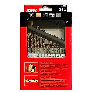 Skil 21-Pack Gold Oxide Twist Drill Bit Set #98021