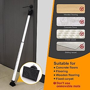 JIAN BOLAND Door Security Bar& Sliding Door Security Bar- Heavy Duty Home Security Door Stop Hotel & Apartment Security Security Upgrade-Adjustable