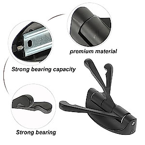 Towel Hooks Rotating Coat Hooks for Hanging with 3 Swivel Arms Wall Mounted Towel Holder Space Saving Hanger for Bathroom Kitchen Black Black Hooks