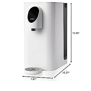 APEC ROCT-Plus Countertop Reverse Osmosis System, Efficient RO Filter 3:1 Pure to Drain, Instant Hot Water ± 2° for Tea, UV Water Filtration