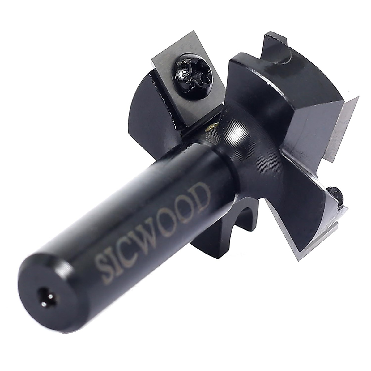 SICWOOD Slab Flattening Router Bits 1/2 Shank, 1-1/2”Cut Dia, 2+2 Insert Carbide, CNC Spoilboard Surfacing Router Bits, Planing Router Bits, for Flycutter/ Slab Leveler/ Rabbeting